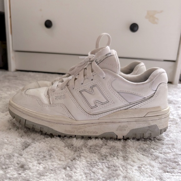 New Balance | Shoes | New Balance 55 White Retro Sneakers With Chunky ...